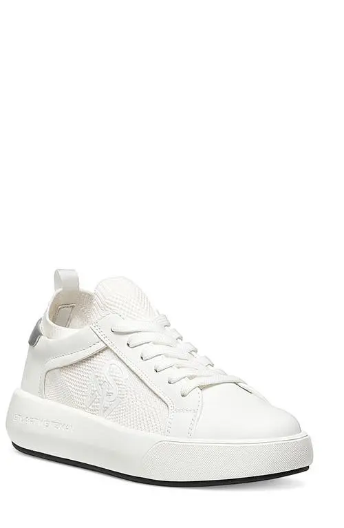 STUART WEITZMAN 5050 Pro Sneaker - White/silver Leather