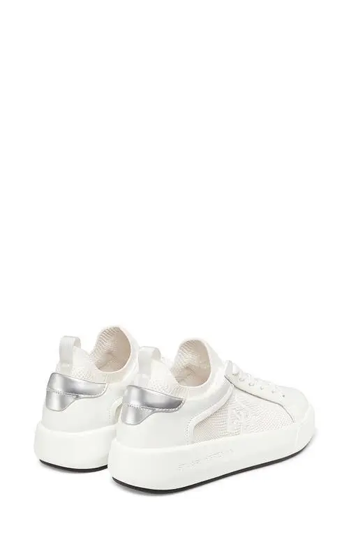 STUART WEITZMAN 5050 Pro Sneaker - White/silver Leather