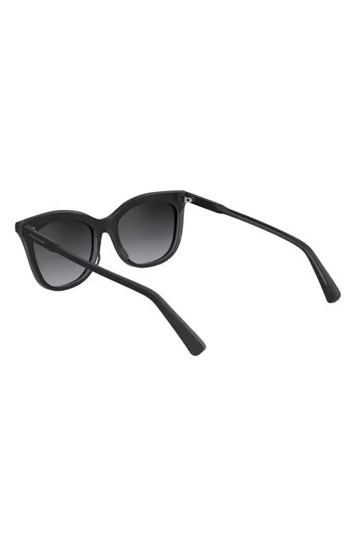 Longchamp 53mm Gradient Cat Eye Sunglasses - Black/ Grey