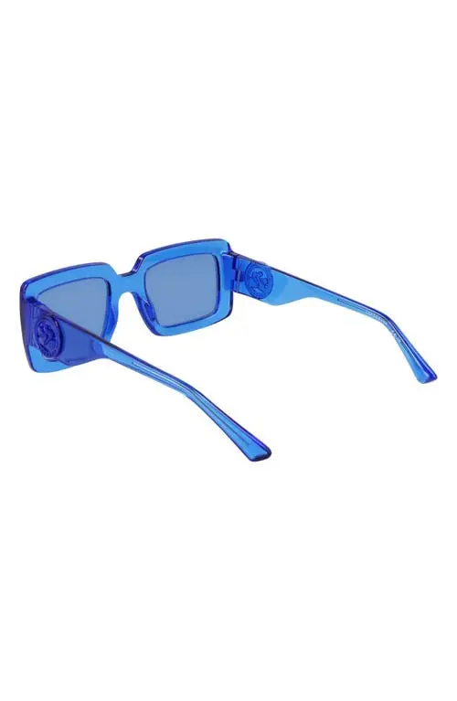 Longchamp 53mm Rectangular Sunglasses - Blue