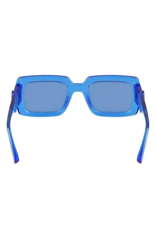 Longchamp 53mm Rectangular Sunglasses - Blue