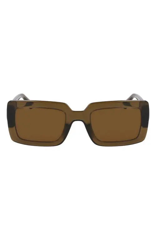 Longchamp 53mm Rectangular Sunglasses - Khaki