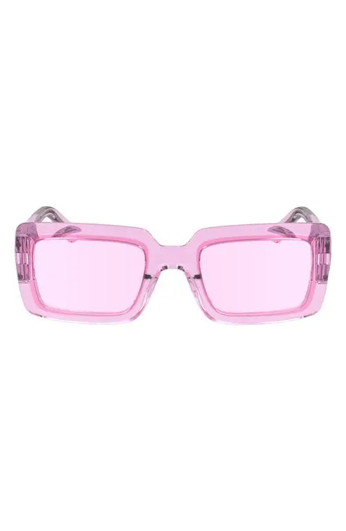 Longchamp 53mm Rectangular Sunglasses - Pink