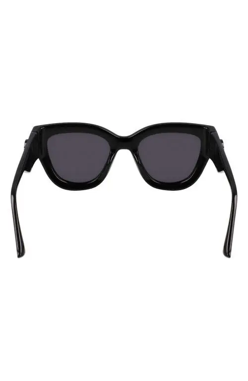 Longchamp 52mm Cat Eye Sunglasses - Black