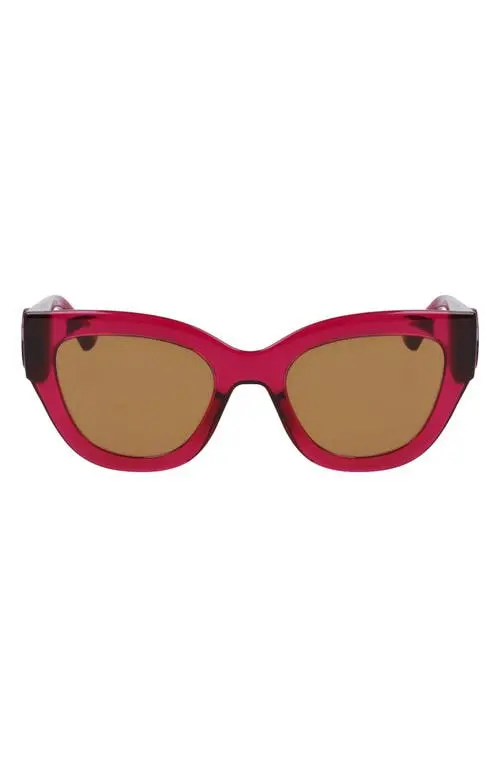 Longchamp 52mm Cat Eye Sunglasses - Cyclamen