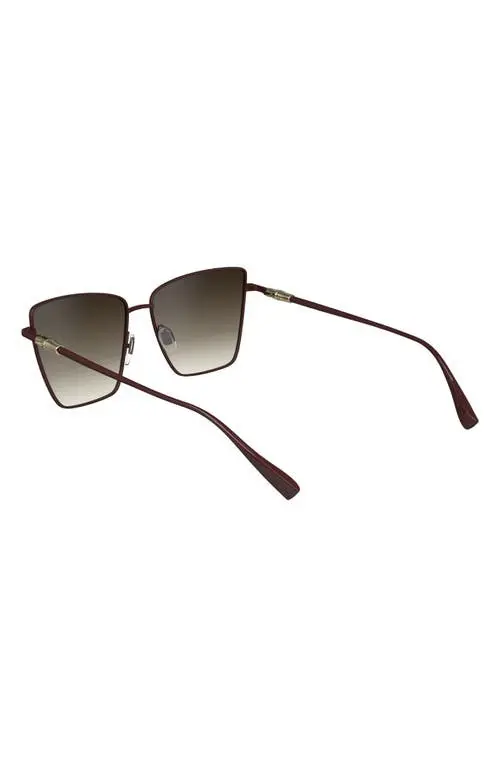 Longchamp 55mm Gradient Square Sunglasses - Burgundy