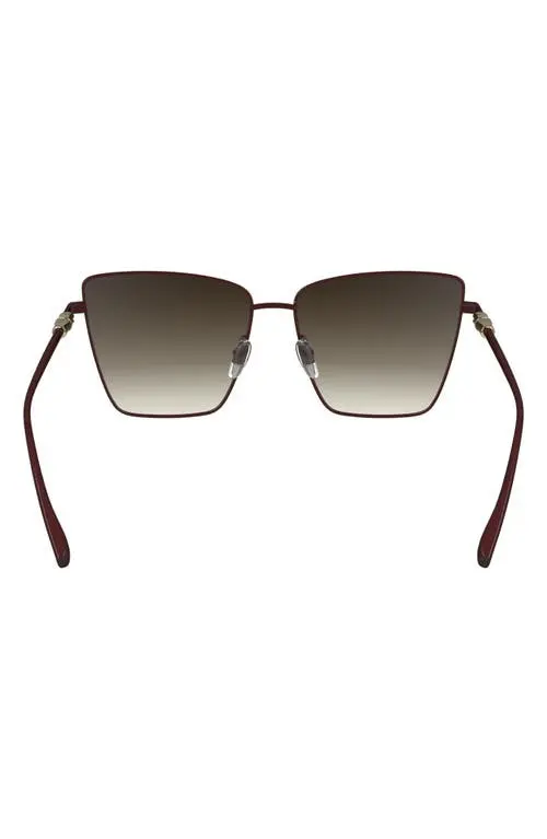 Longchamp 55mm Gradient Square Sunglasses - Burgundy