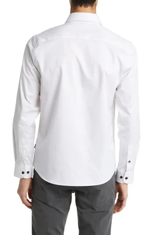 Stone Rose Drytouch® Performance Sateen Button-up Shirt