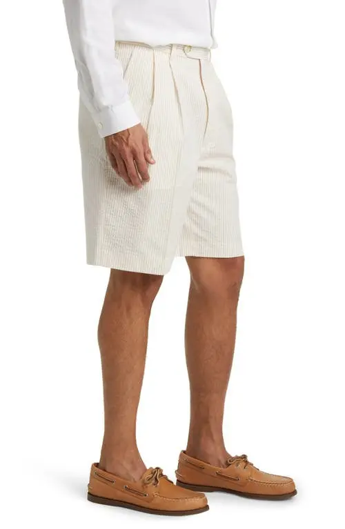 Berle Seersucker Shorts - Tan