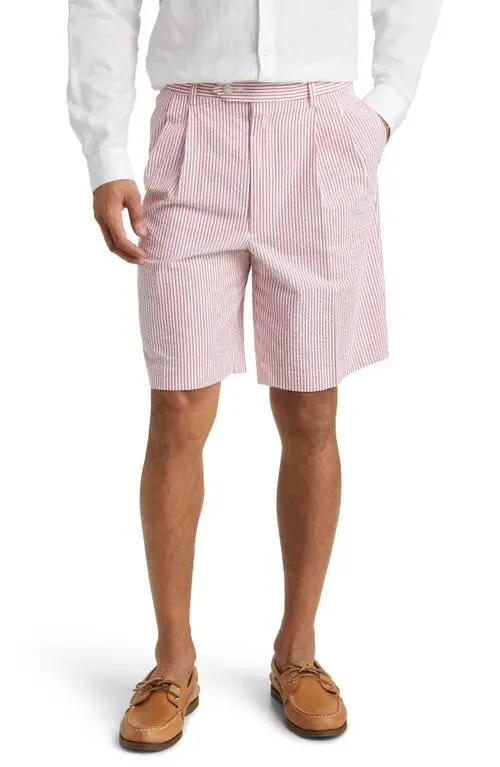Berle Seersucker Shorts - Red