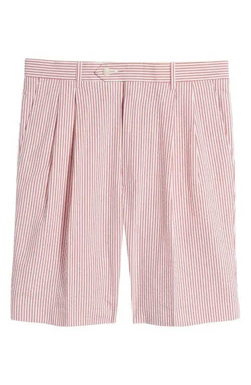 Berle Seersucker Shorts - Red