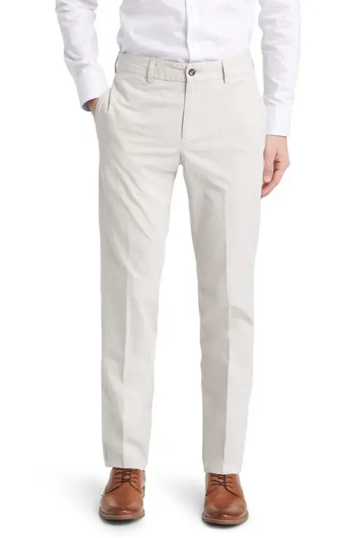 Berle Trim Fit Cotton Poplin Dress Pants