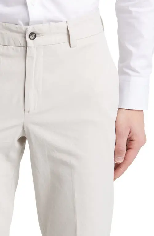 Berle Trim Fit Cotton Poplin Dress Pants