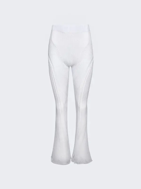 ROBERTA EINER Knit Flare Trousers - White