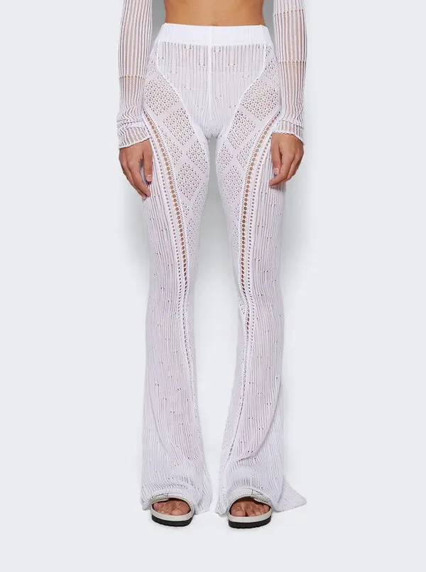 ROBERTA EINER Knit Flare Trousers - White