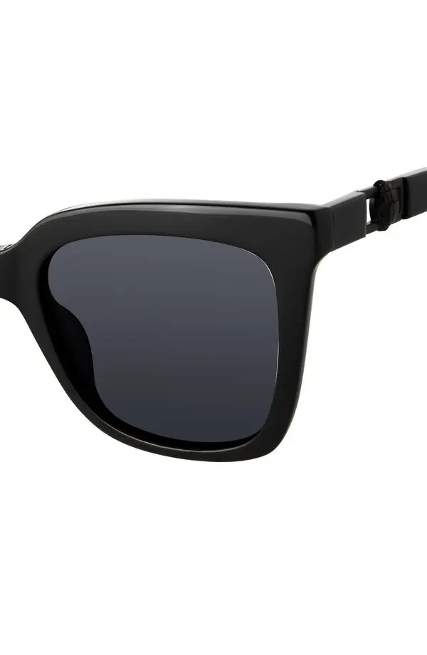 Kurt Geiger 53mm Polarized Cat Eye Sunglasses - Black/ Gray