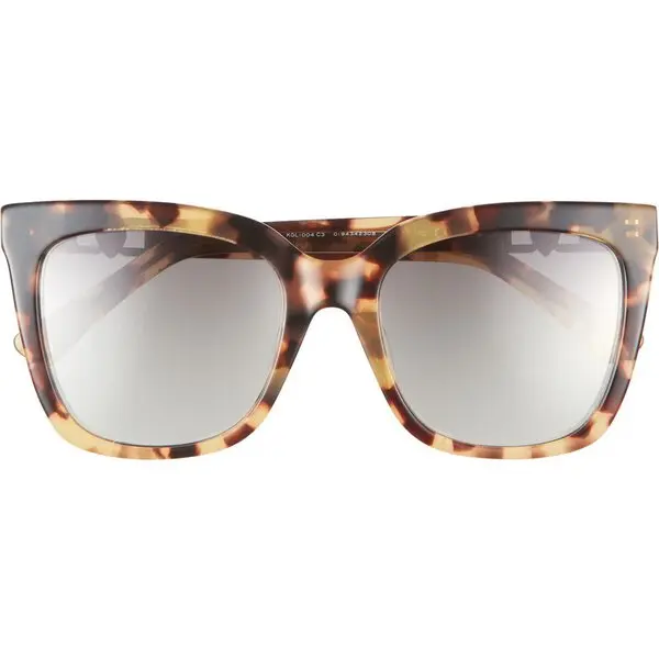 Kurt Geiger 53mm Polarized Cat Eye Sunglasses - Havana/ Gold