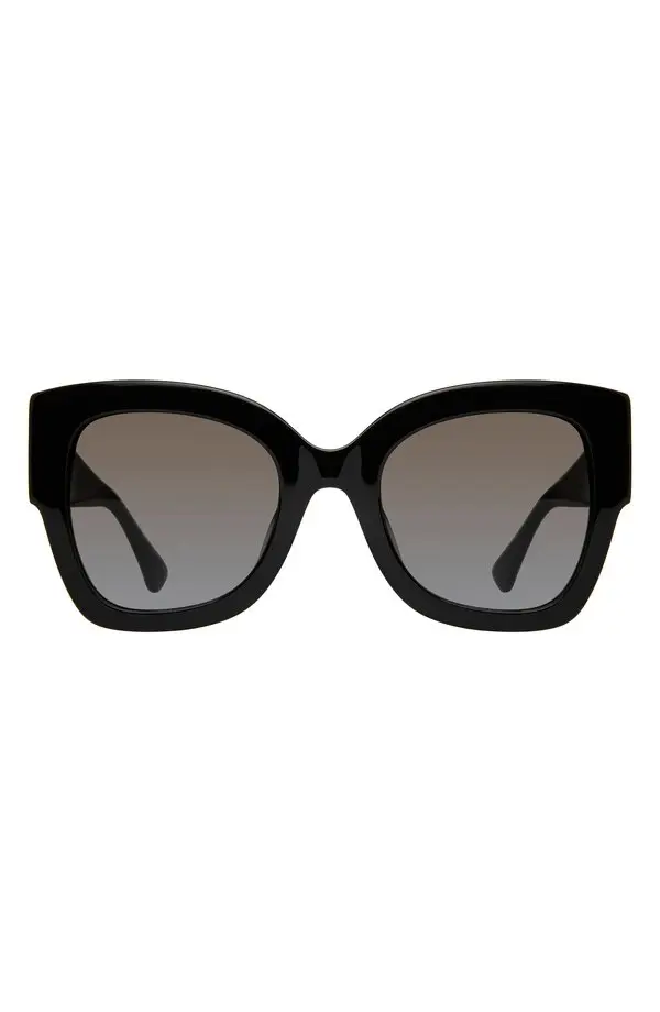 Kurt Geiger 51mm Square Sunglasses - Black/ Gold Fl