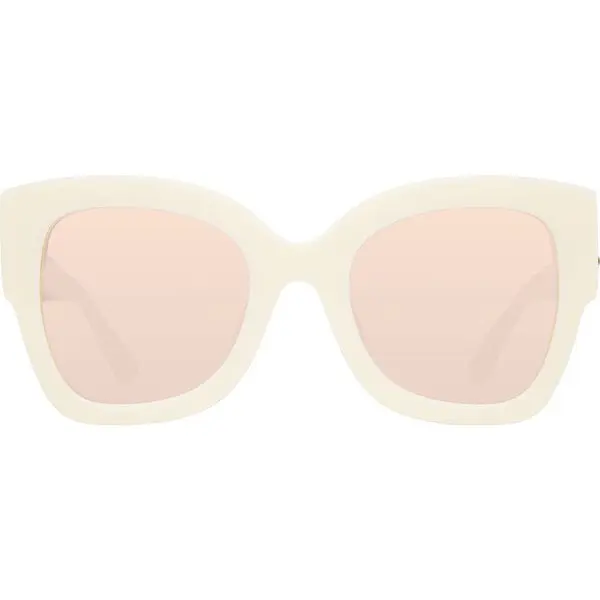 Kurt Geiger 51mm Square Sunglasses - Bone/ Mirror