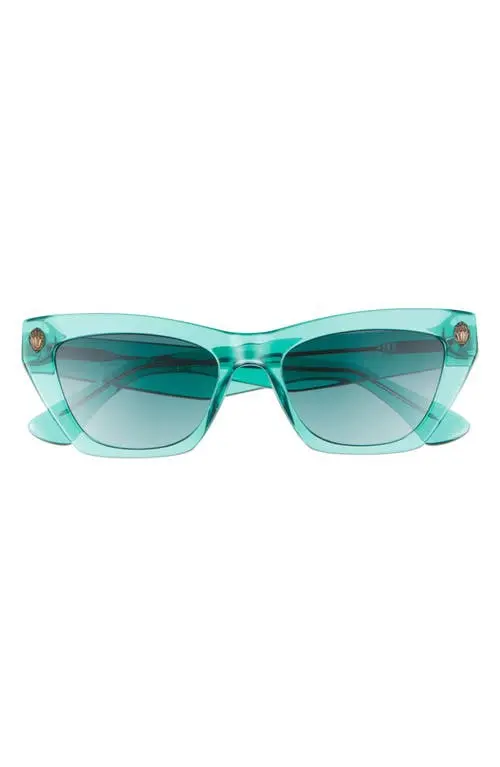 Kurt Geiger 51mm Cat Eye Sunglasses - Green/green Shaded