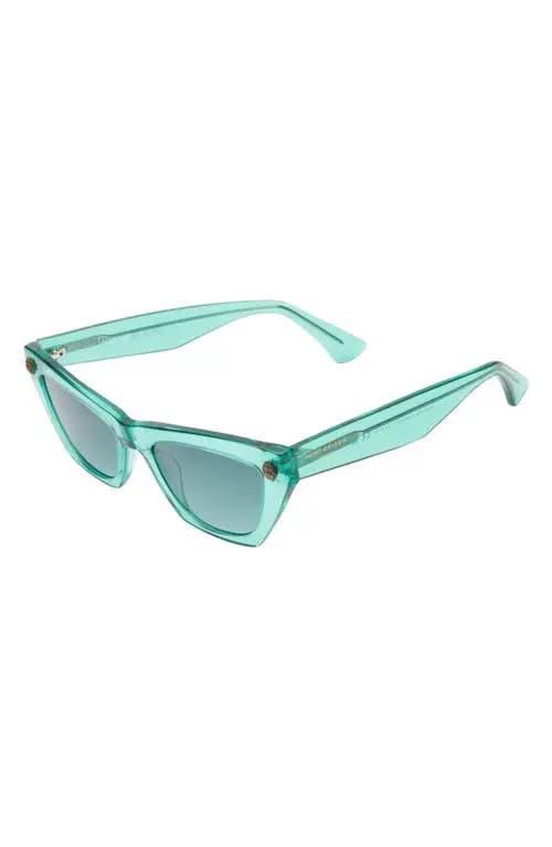 Kurt Geiger 51mm Cat Eye Sunglasses - Green/green Shaded