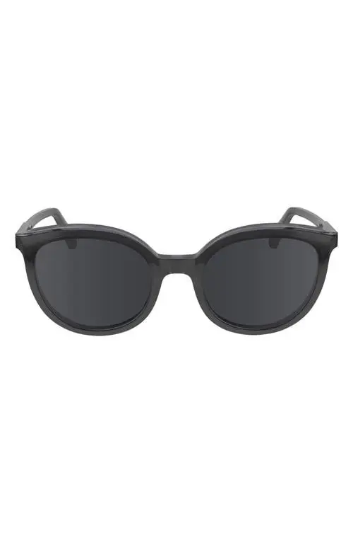Longchamp 50mm Round Frame Sunglasses - Black/grey