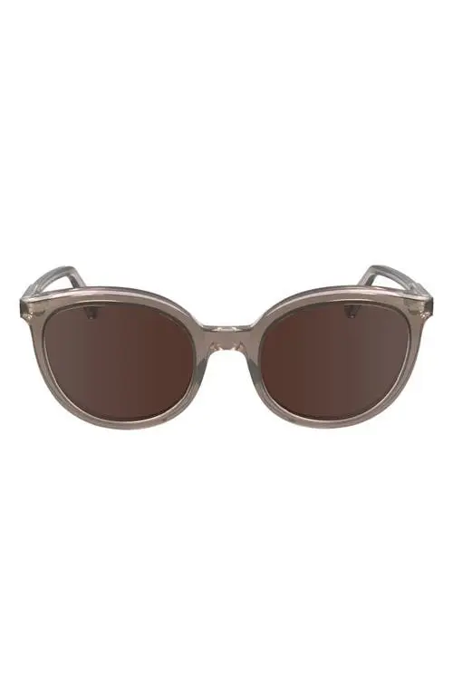 Longchamp 50mm Round Frame Sunglasses - Mauve/ Rose