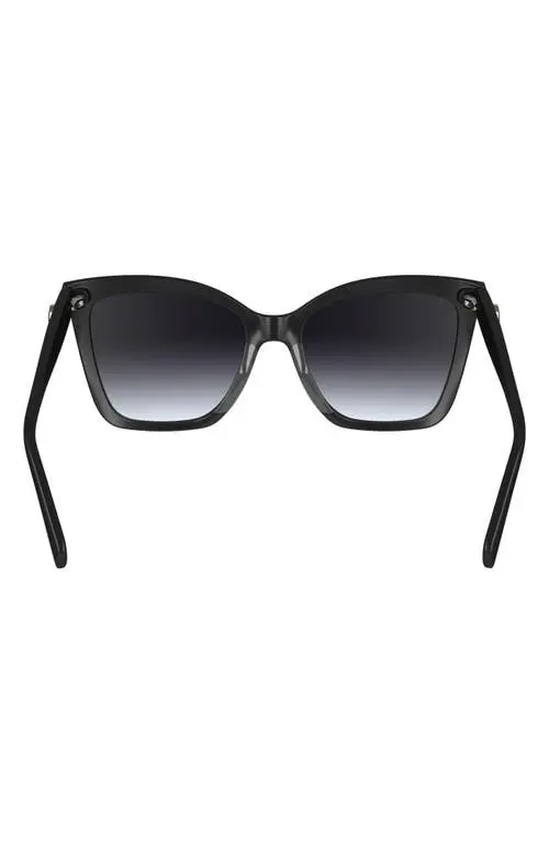 Longchamp Le Pliage 54mm Gradient Cat Eye Sunglasses - Black