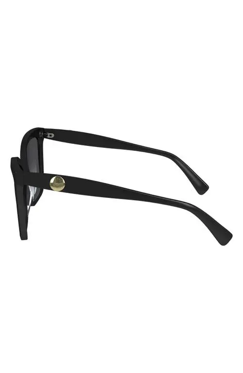 Longchamp Le Pliage 54mm Gradient Cat Eye Sunglasses - Black