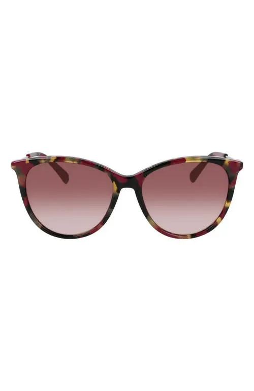 Longchamp 55mm Gradient Sunglasses - Red Havana