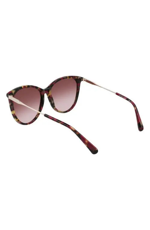 Longchamp 55mm Gradient Sunglasses - Red Havana