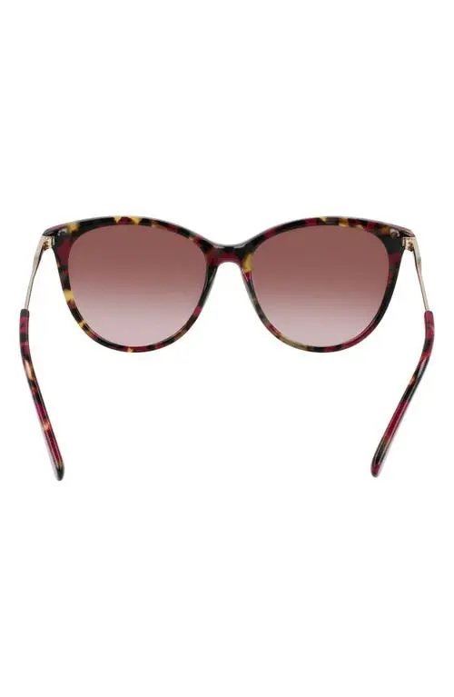 Longchamp 55mm Gradient Sunglasses - Red Havana