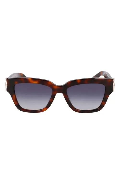 Longchamp 53mm Rectangular Sunglasses - Havana