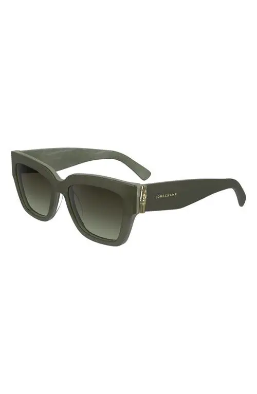 Longchamp 53mm Rectangular Sunglasses - Sage