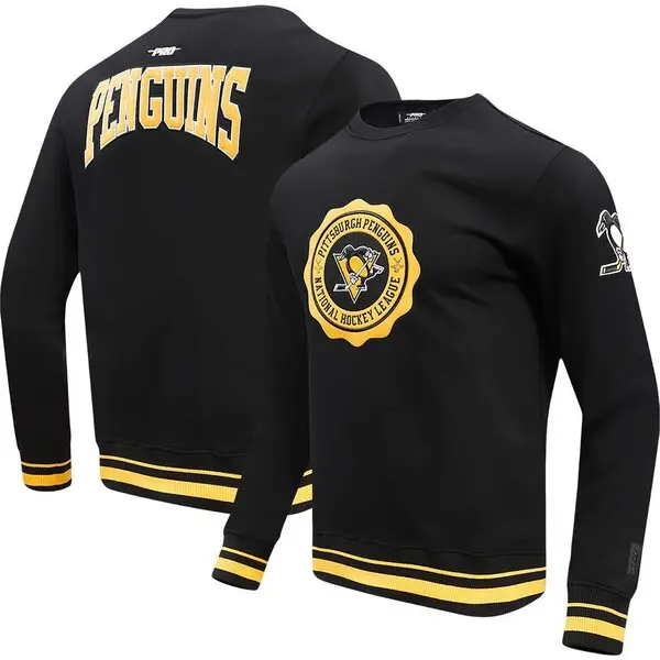 PRO STANDARD Pittsburgh Penguins Crest Emblem Pullover Sweatshirt
