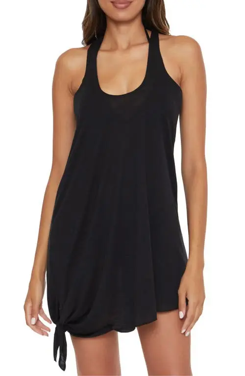 BECCA By Rebecca Virtue Breezy Basics Knot Hem Cover-up Dress - Black