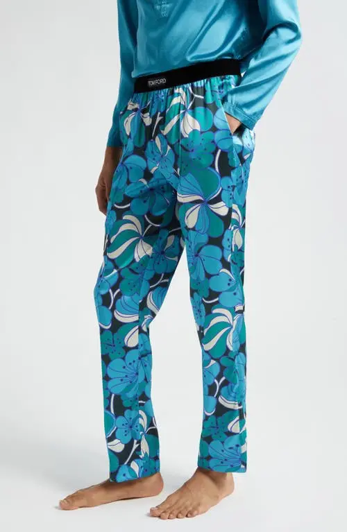 TOM FORD Floral Stretch Silk Pajama Pants