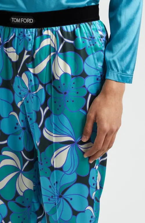 TOM FORD Floral Stretch Silk Pajama Pants