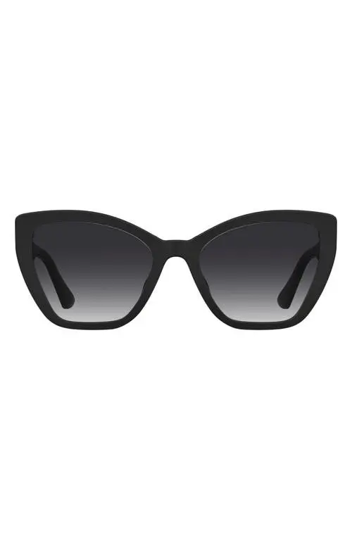 Moschino 55mm Gradient Cat Eye Sunglasses - Black