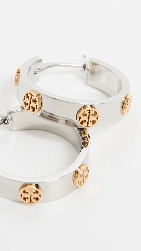 Tory Burch Thin Icon Hoop Earrings