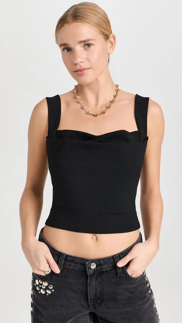 Miaou Imogene Corset Blouse - Black