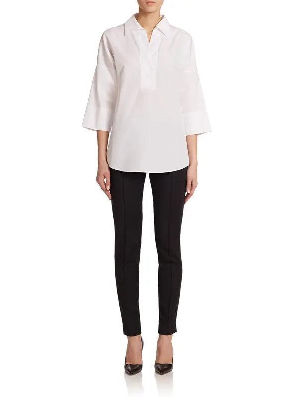 Akris Elets Cotton Techno Fabia Pants - Black