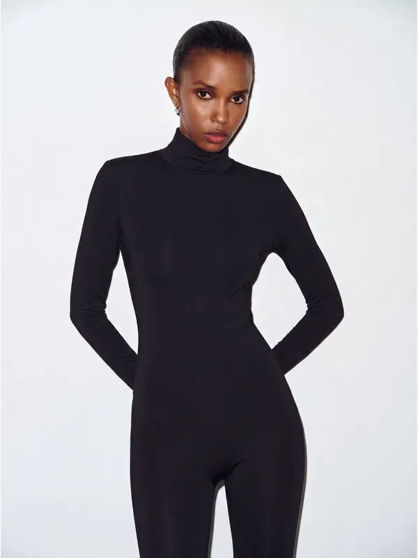 REFORMATION Cordelia Knit Bodysuit - Black