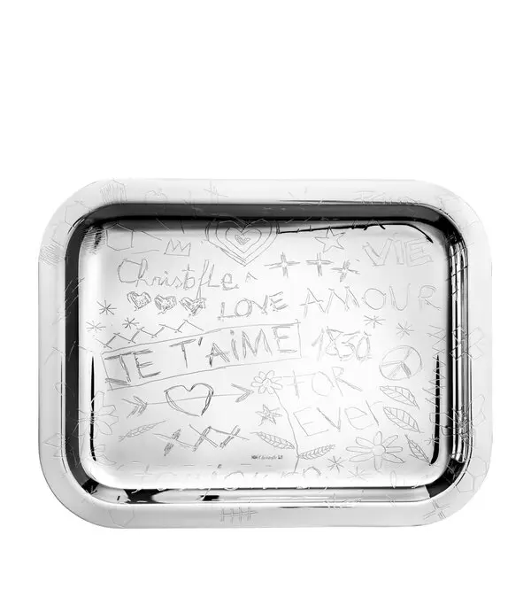 Christofle Plated Graffiti Tray