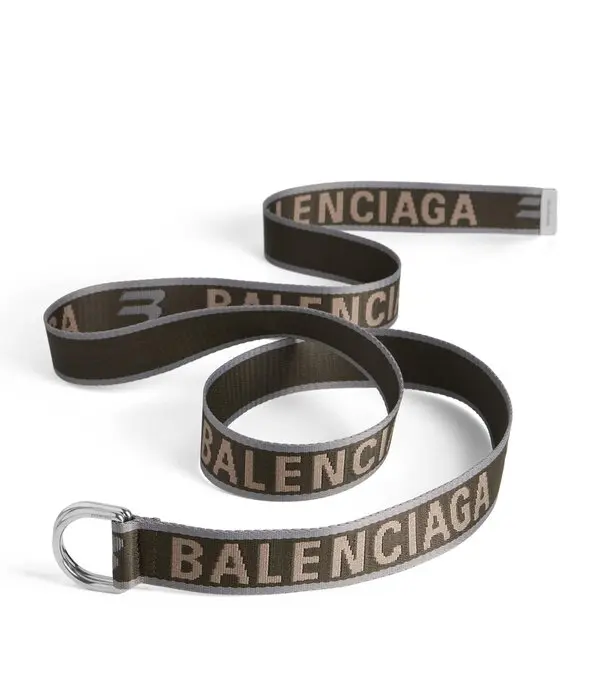 Balenciaga Logo D-ring Belt - Green