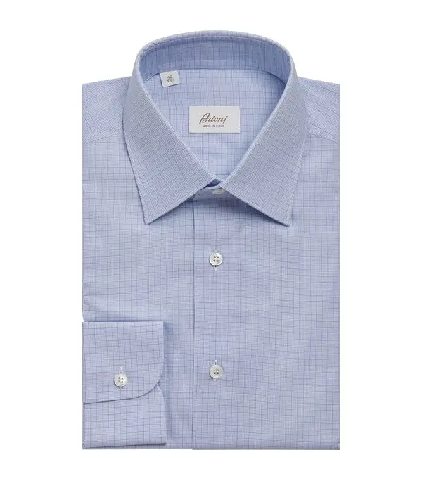 Brioni Cotton Check Shirt - White