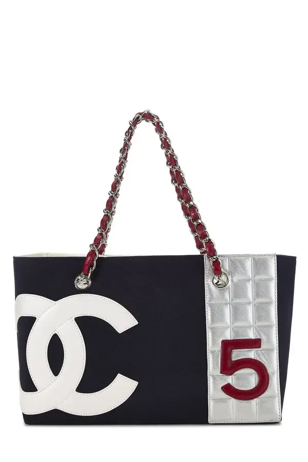 Chanel Canvas No. 5 Shopping Tote - Navy