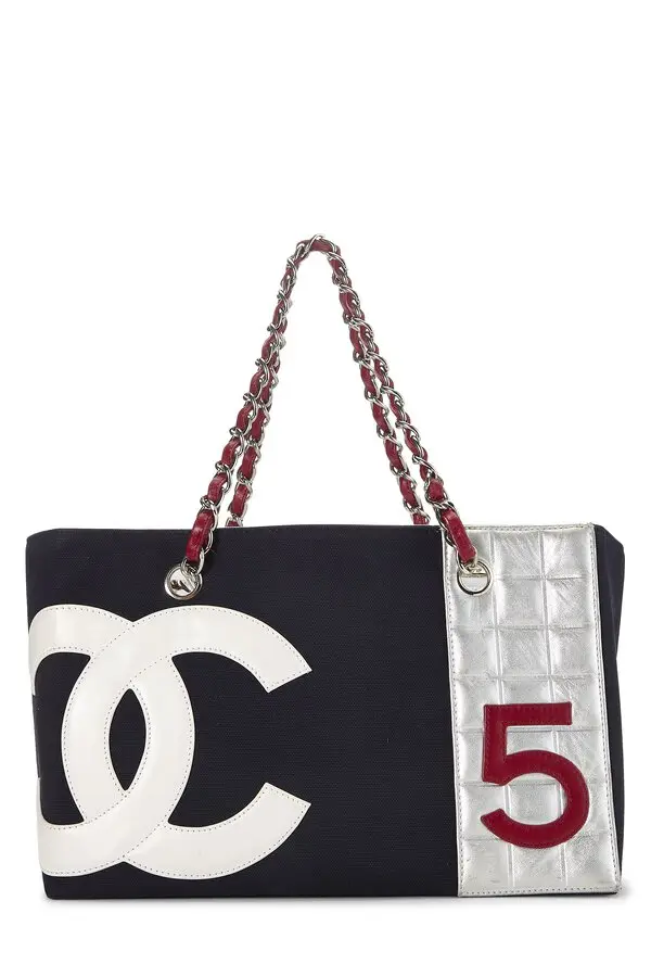 Chanel Canvas No. 5 Shopping Tote - Navy