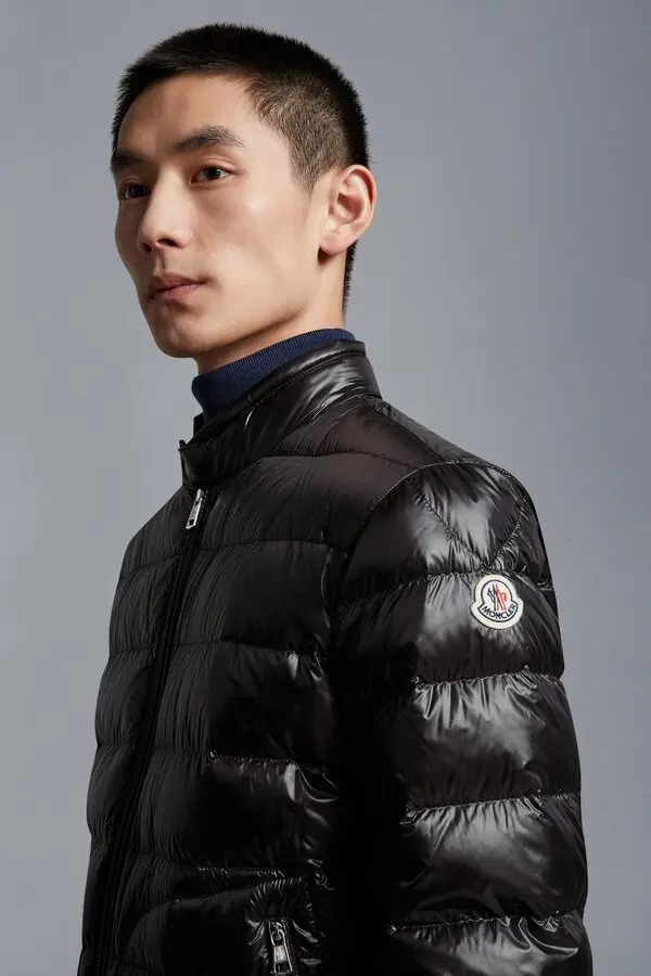 Moncler Acorus Short Down Jacket Black Editorialist