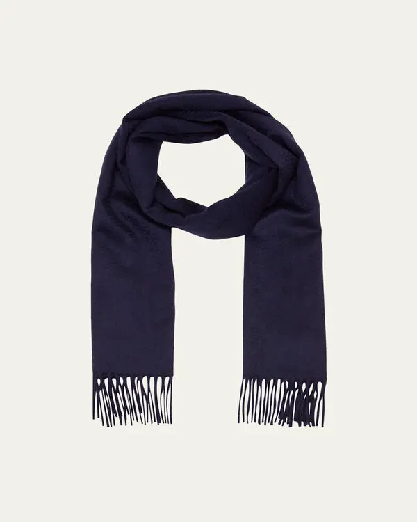 BEGG X CO Fringed Scarf - Navy
